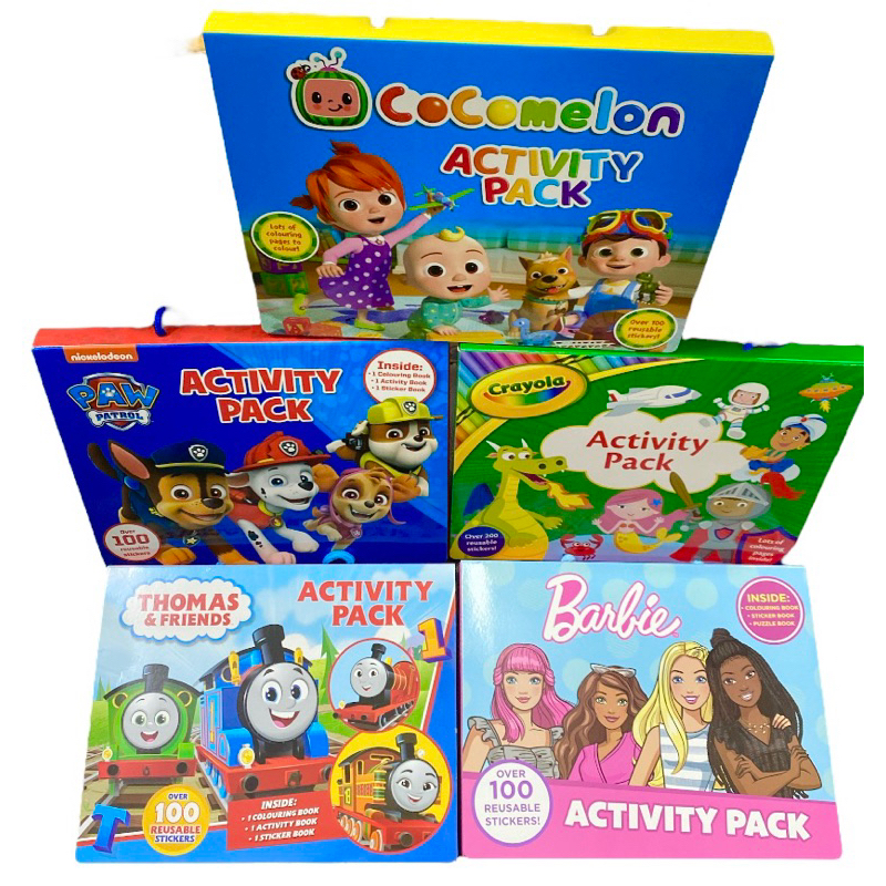 Activity Pack : Paw Patrol / CoComelon / Barbie / Thomas & Friends ...