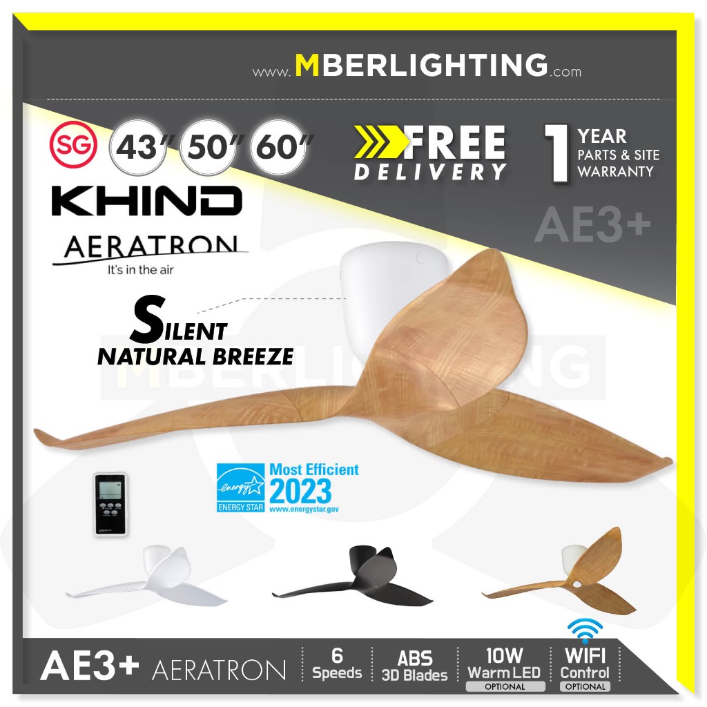 [Real reviews] KHIND AERATRON AE3 Smart Ceiling Fan 43/50/60"Without ...
