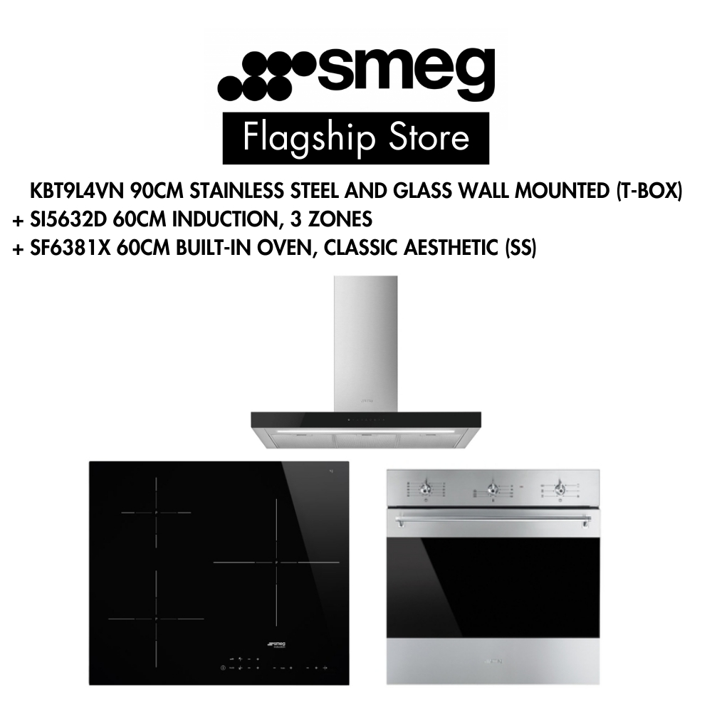 SMEG Bundle 60cm Induction Hob, 3 zones + 60cm Analog Oven + Optional ...