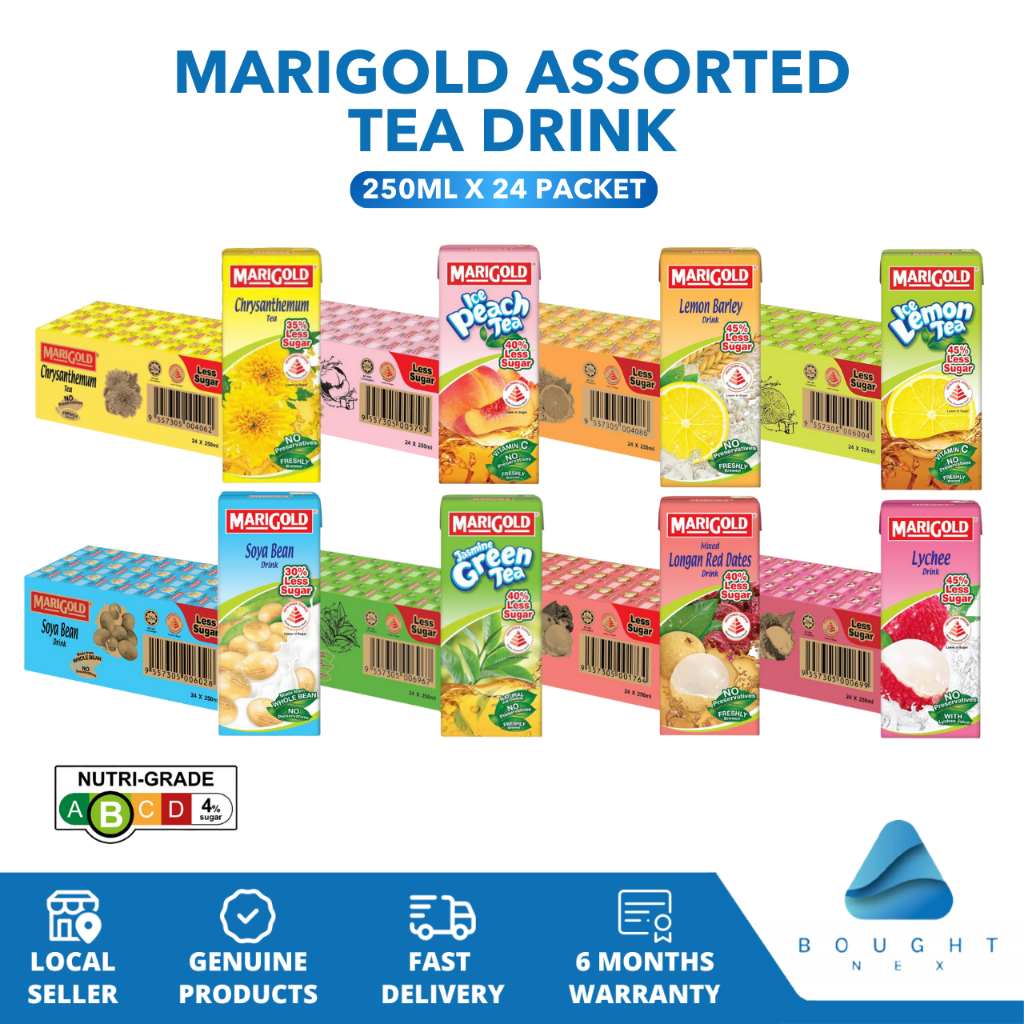 [Bundle of 24] MARIGOLD Assorted Tea Drink Perfectly Balanced ...