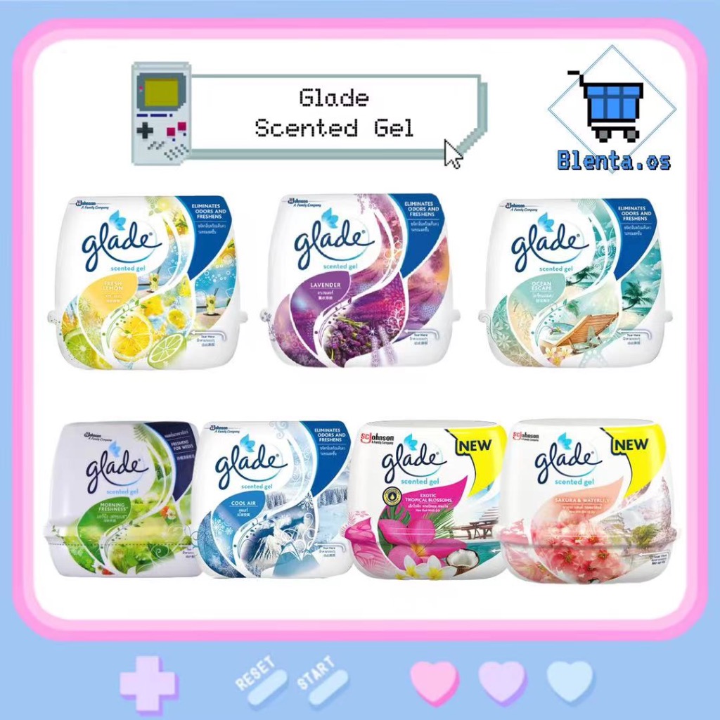 Glade Scented Gel Air Freshener Fragrance Lavender/Cool Air/Lemon/Ocean ...