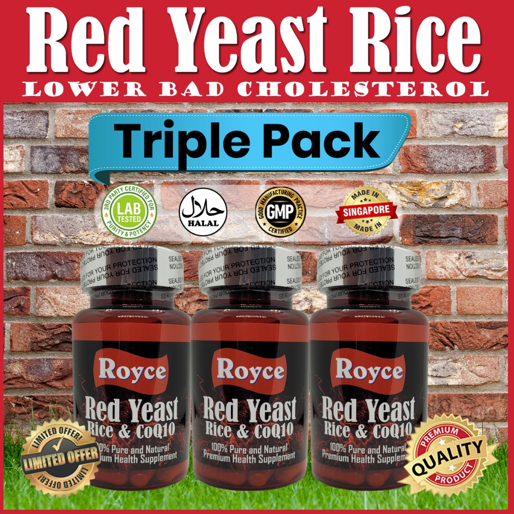 Red Yeast Rice CoQ10 Triple Pack 180 (60x3) cap Cardiovascular natural ...