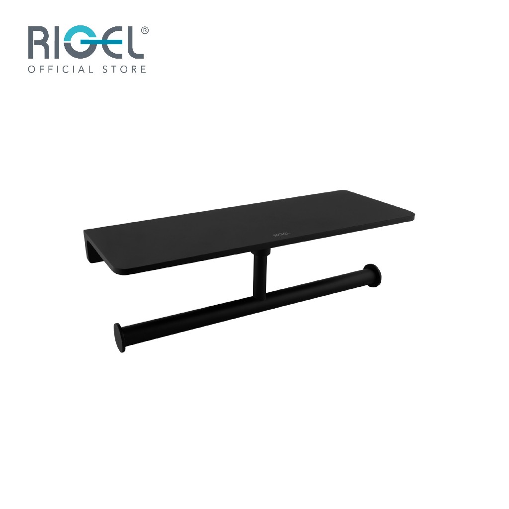 RIGEL Pebble Matte Black Toilet Paper Holder PH9400TD (BM) | Shopee ...