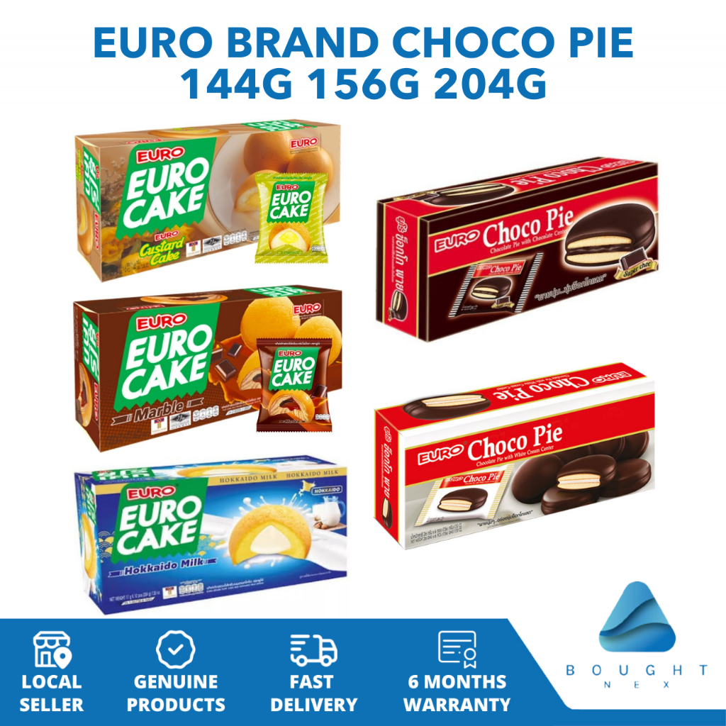 Euro Brand Choco Pie With Cream Choco Custard Marble Hokkaido Milk Cake ...