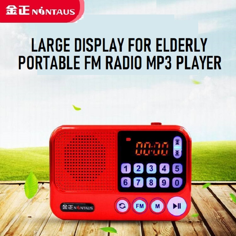 Nontaus S99 Large Display Elderly Portable FM Radio MP3 Player Speaker ...