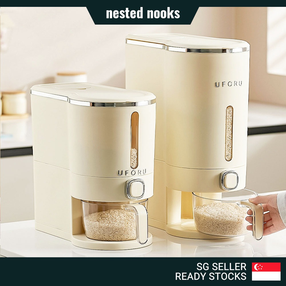 5kg 10kg Minimalist Nordic Rice Storage Container, Rice Dispenser, Auto ...