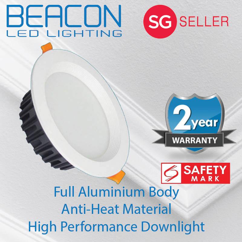 BEACON LED 9W/12W/15W/18W/24W/30W Round Downlight - 4/5/6/8 inches - 2 Year warranty LONGEST ...