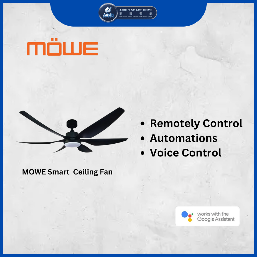 MOWE Smart Ceiling Fan 56" MW560F DC Brushless Motor 24W LED dimmable ...