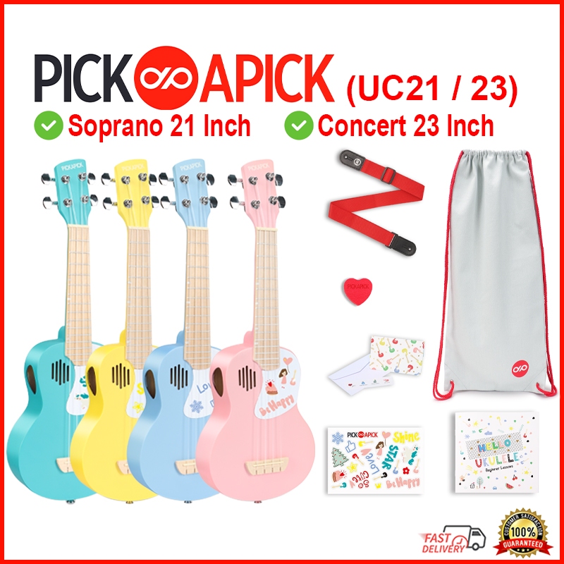 PICKAPICK 21 Soprano 23 Concert Color Ukulele UC21 UC23 Ukelele ...