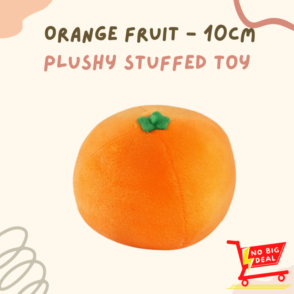 (SG Stock) Mandarin Orange Fruit Plushy Soft Toy - 12cm (Huat, CNY ...