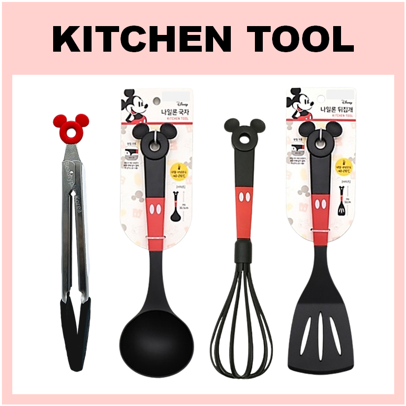 [Daiso Korea] Disney Mickey Mouse Kitchen tools 4pcs whisk / Ladle ...