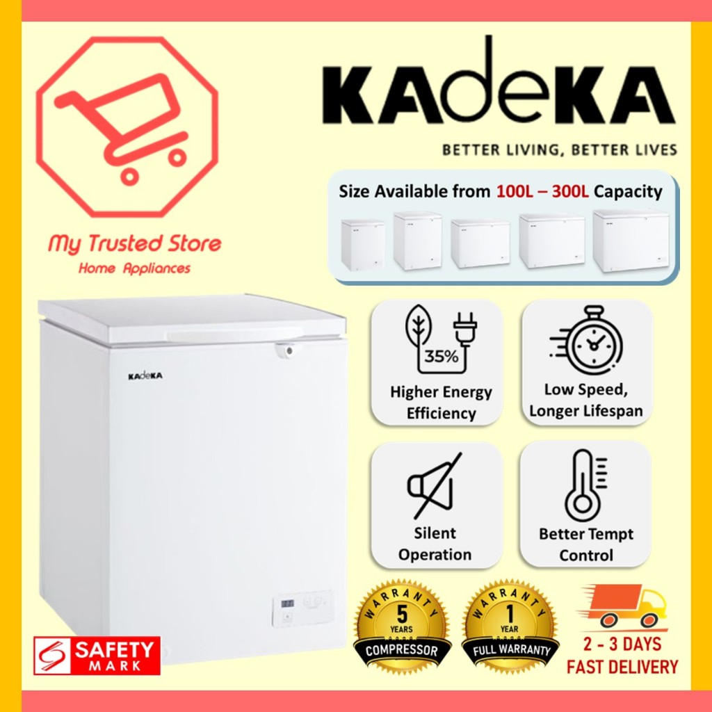 KADEKA I-Series 100L/150L/200L/250L/300L (One Door) Chest Freezer FAST ...