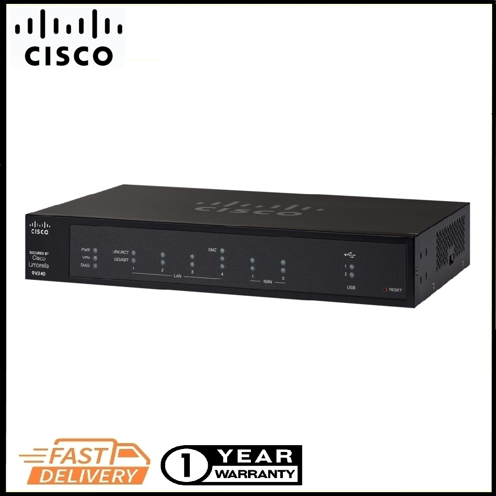 Cisco RV340 4 Port Dual WAN Gigabit Firewall VPN Routers | Shopee Singapore