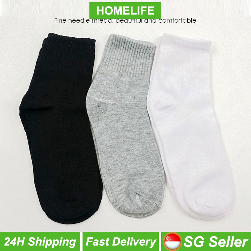 [$1.99 for NDD] Unisex Cotton Socks Comfortable Long Socks Business ...