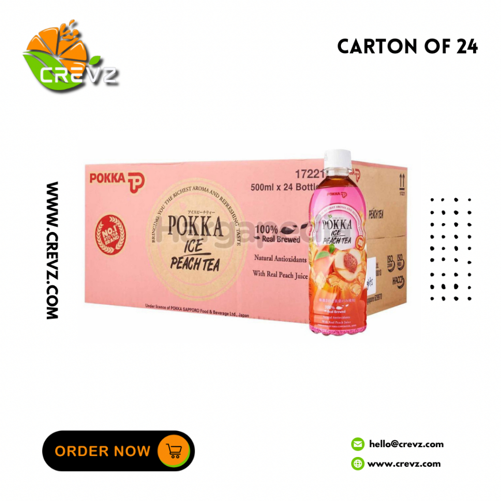 Pokka Ice Peach Tea (500ml x 24) | Shopee Singapore