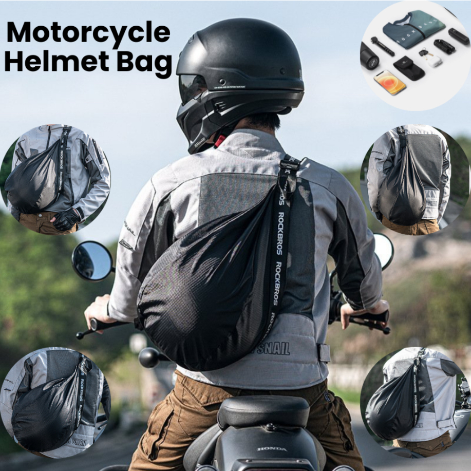 [SG SELLER] ROCKBROS Motorcycle Helmet Bag Backpack Large Capacity ...