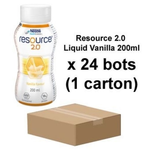 [Carton of 24] Nestle RESOURCE 2.0 VANILLA 200ml | Shopee Singapore