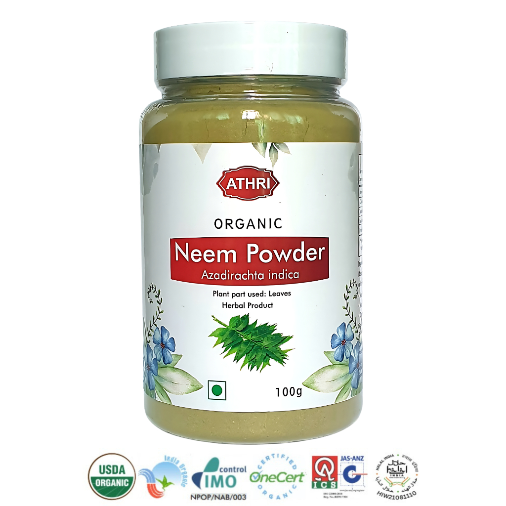 USDA & HALAL Certified - ATHRI - Organic Neem Leaf Powder - 100g ...