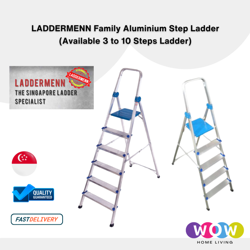 LADDERMENN "Queen" Family Domestic Heavy Duty Aluminium Step Ladder ...