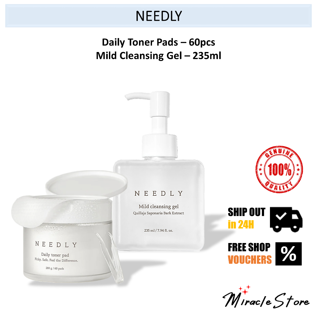 Needly Daily Toner Pads BHA PHA 60p Mild Cleansing Gel 235ml Facial ...