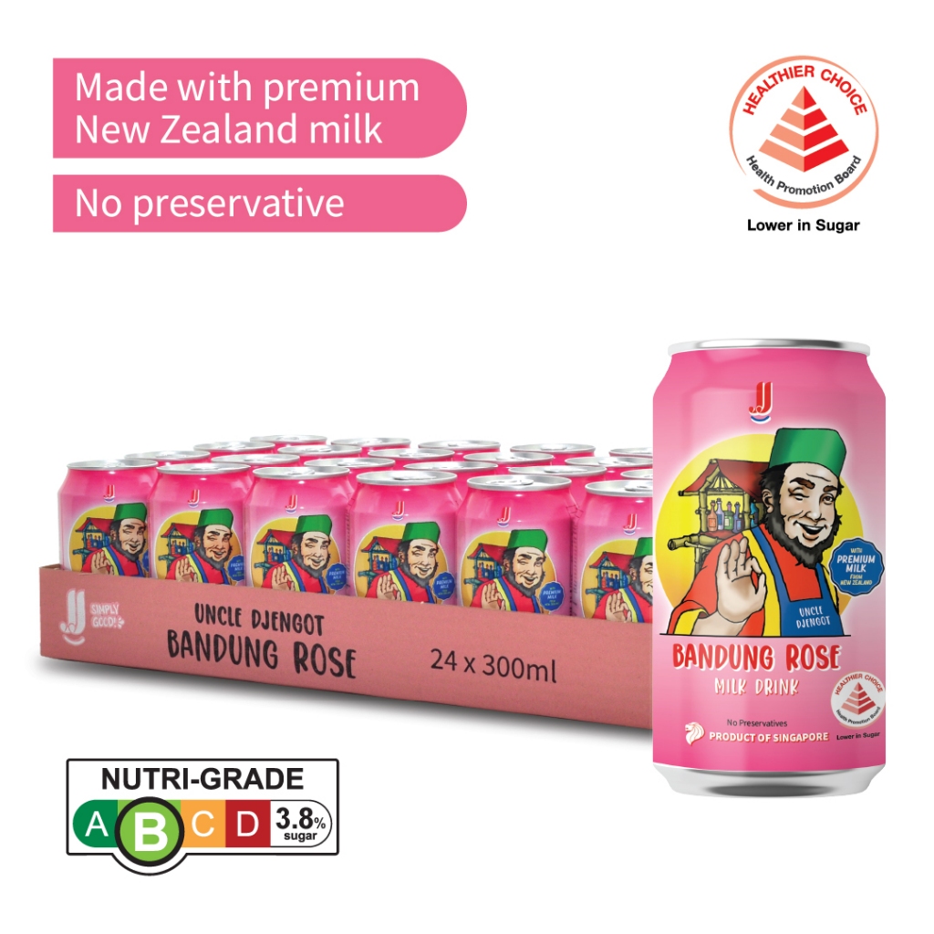 [1 Carton] JJ Bandung Rose Milk Drink (24x300ml) | Shopee Singapore
