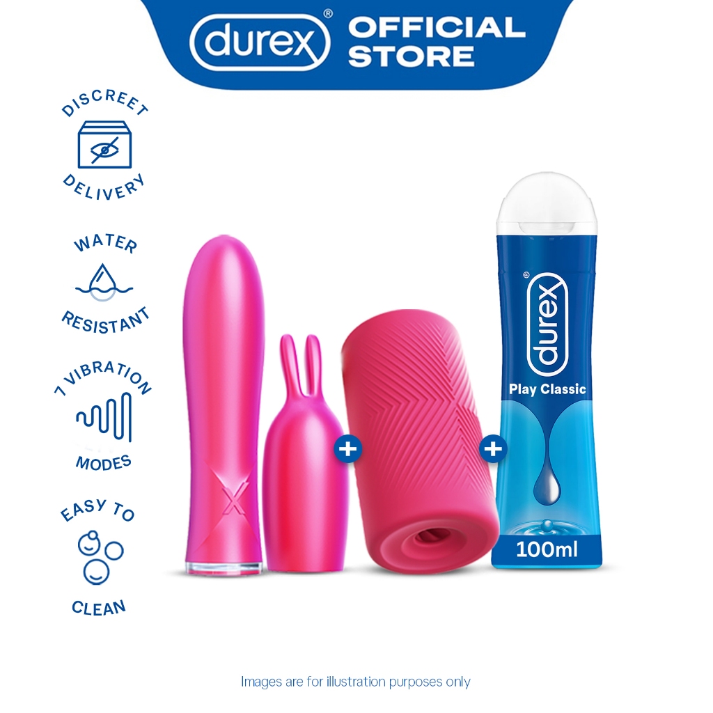 Durex Play Masturbation Sleeve Fleshlight And 2in1 Vibrator Toy Classic Lube Gentle On Skin