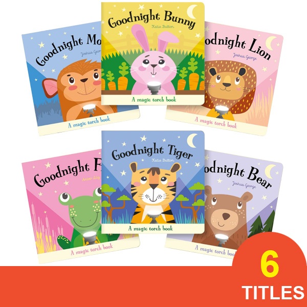 [SG Stock] Magic Torch Book Goodnight Bear /Lion /Frog /Monkey/Tiger ...