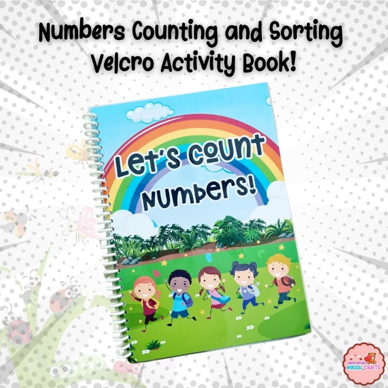 Numbers Counting and Sorting Velcro Activity Book | Shopee Singapore