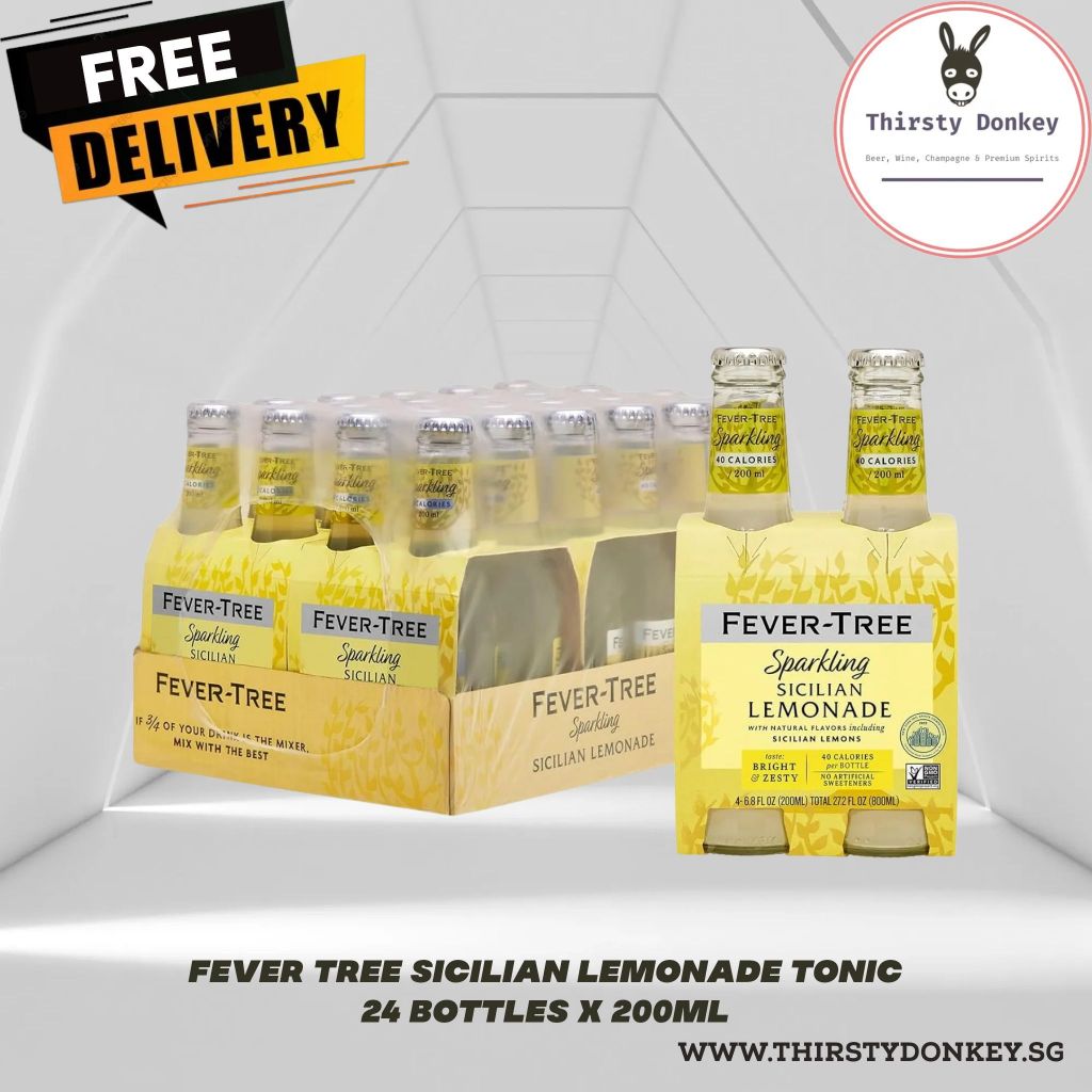 Fever Tree Sicilian Lemonade Tonic - 24 bottles X 200ml (BBD: 08/2024 ...