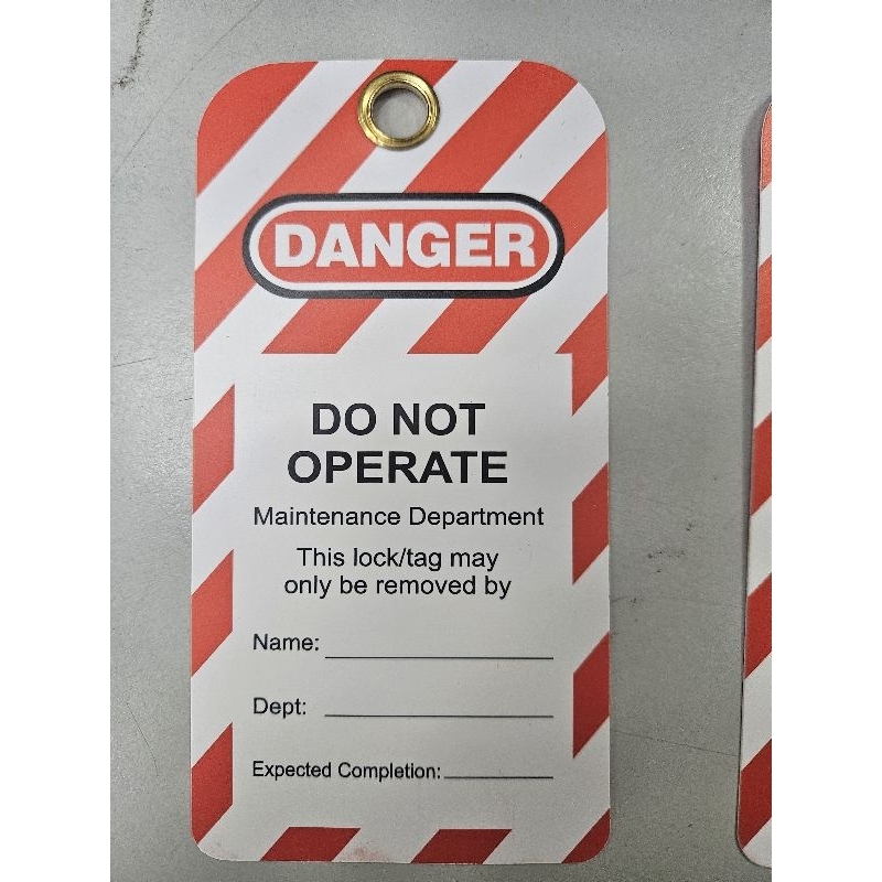 LOTO Lock out Tag Out Card 3pcs per Set | Shopee Singapore