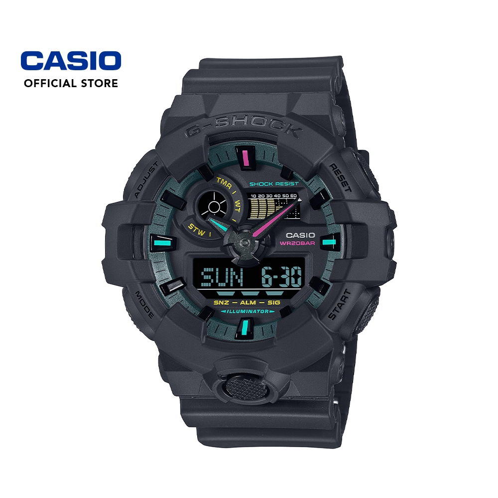 CASIO G-SHOCK MULTI FLUORESCENT ACCENTS GA-700MF Men's Analog Digital ...