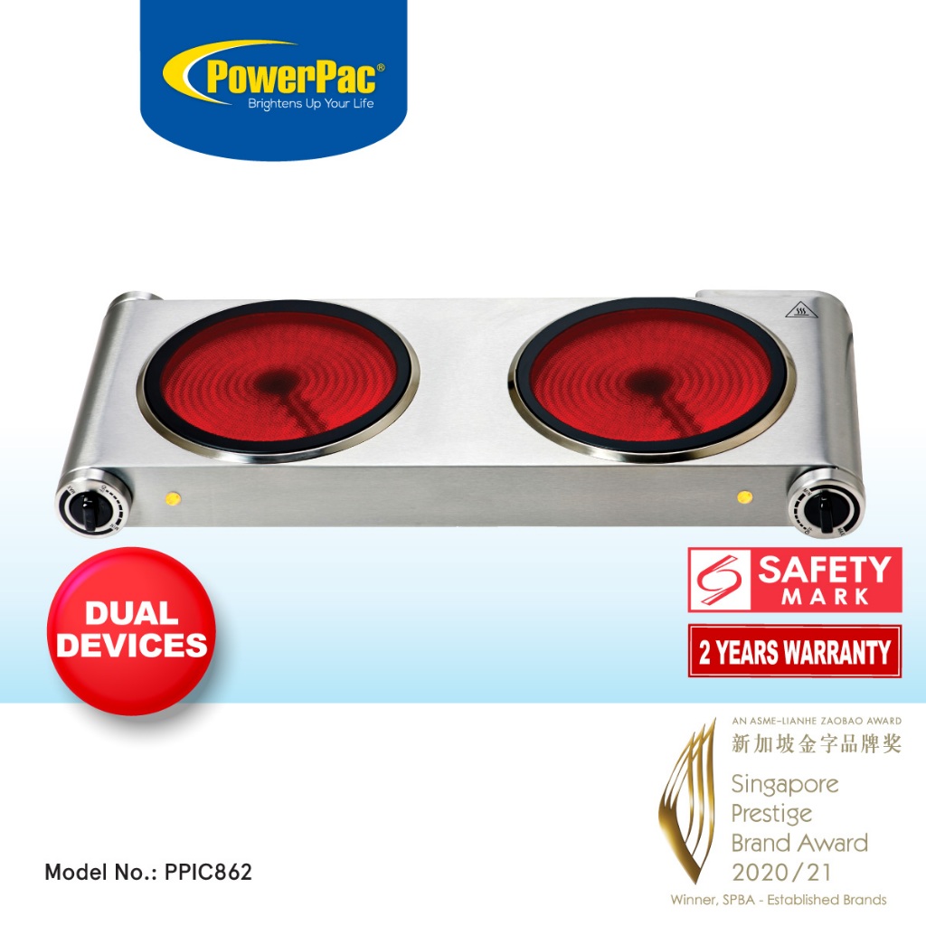 PowerPac Double Stove, Double Burner, Ceramic Cooker, Infrared Cooker ...
