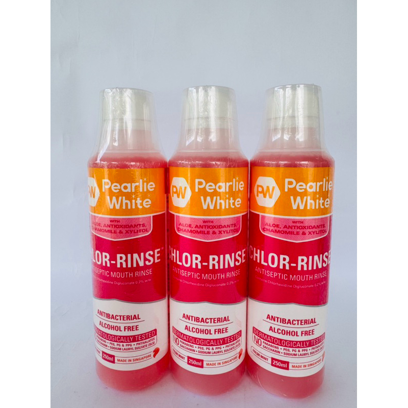 Pearlie White Chlor-Rinse Alcohol Free Antiseptic Mouth Rinse with ...