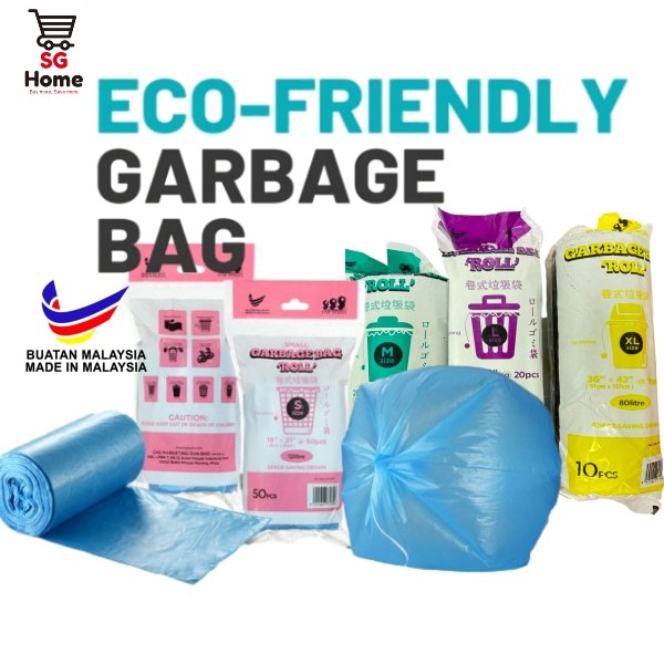 [Mix] Trash bag Big Garbage bag | Rubbish Bin Bag | Drawstring Home ...