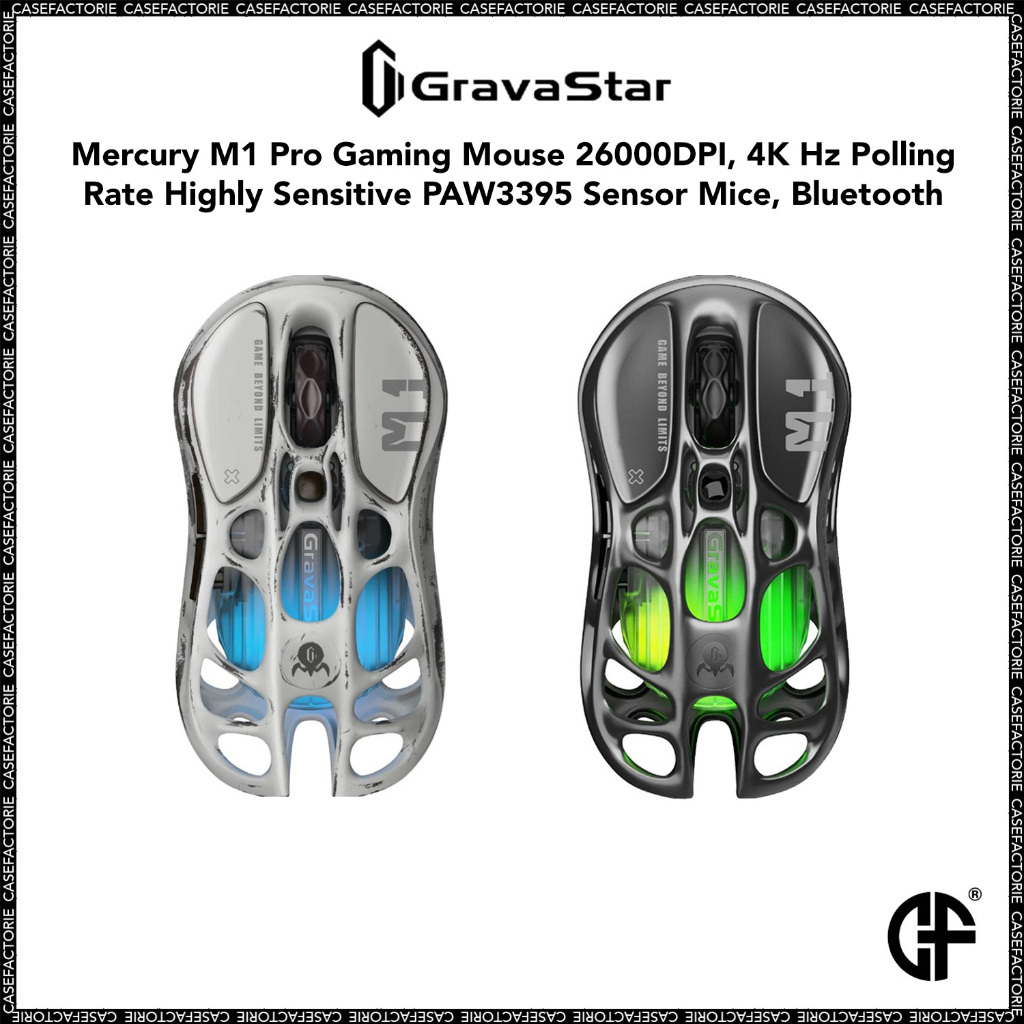 GravaStar Mercury M1 Pro Gaming Mouse 26000DPI, 4K Hz Polling Rate ...