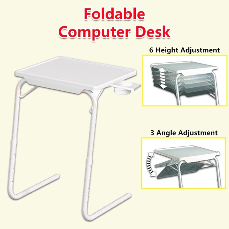 Height Adjustable HDPE Beside Table Folding Computer Desk Lifting Multi ...