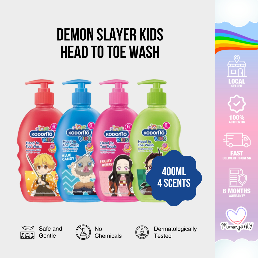 Kodomo x Demon Slayer Head to Toe Wash - 400ml, Fruity, Fragrant, For ...