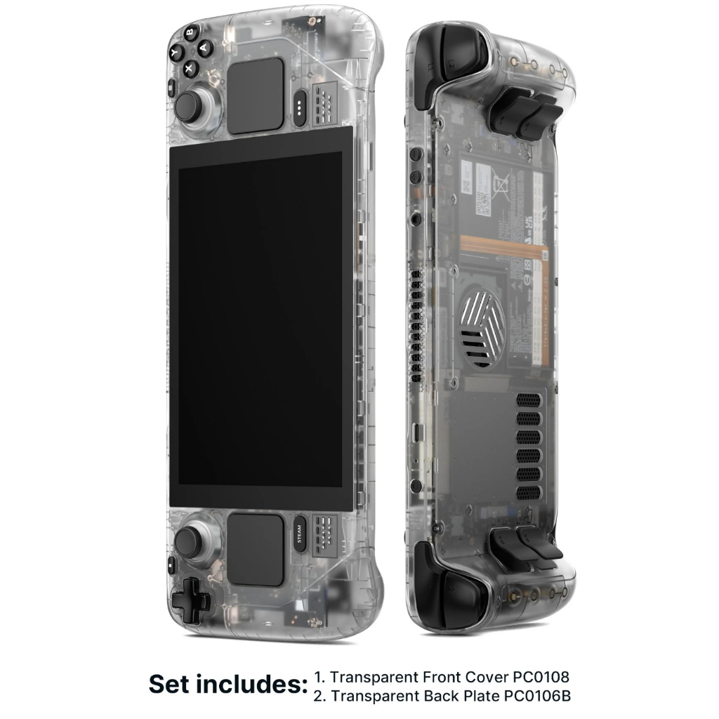 JSAUX Full Transparent Cover Series for Steam Deck w Enhanced Airflow ...