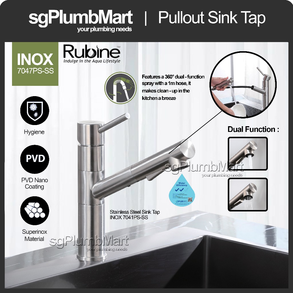 Rubine x sgPlumbMart INOX Stainless Steel Sink Tap INOX 7041PS-SS ...