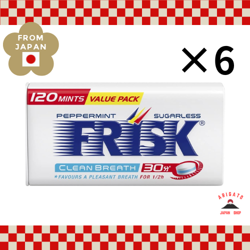 Kracie Foods FRISK Peppermint 120 mints Value Pack 27g x 6 【Direct from ...