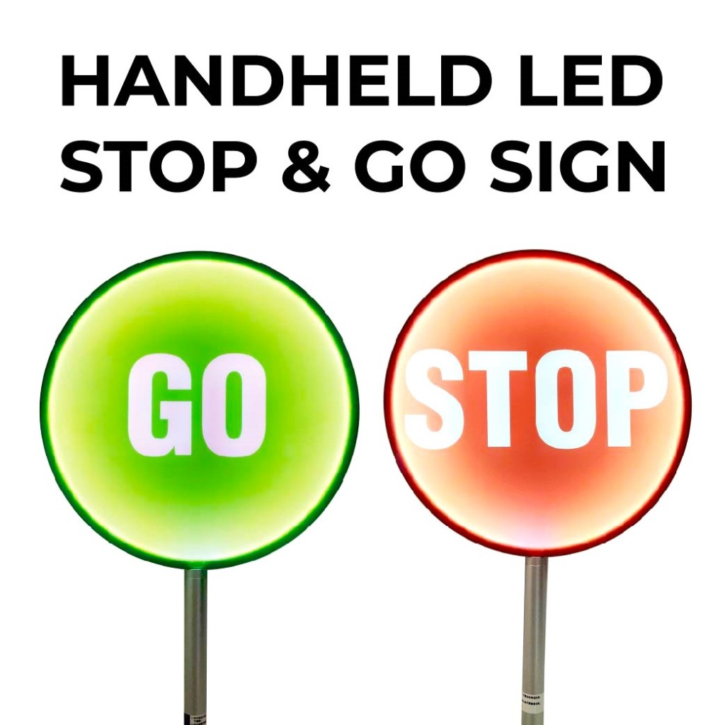 HANDHELD LED STOP & GO SIGN/SIGNAGE | DOUBLE SIDED DESIGN | INSTRUCTION ...