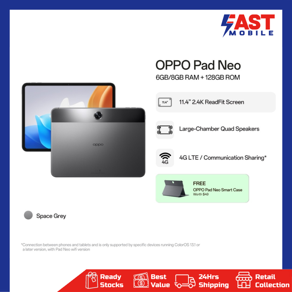 OPPO Pad Neo 11.4" | OPPO Pad Air 10.36" | 1 Year SG OPPO Warranty | 4G ...