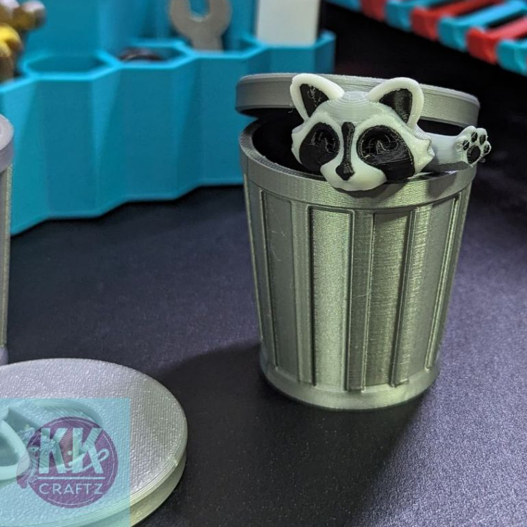 Articulated Racoon with Trash Can - McGybeer ( 3d Printed ) | Shopee ...