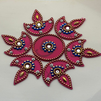 “Acrylic Peacock Baby Rangoli Set of 7 Pieces – Small Size Rangoli for ...