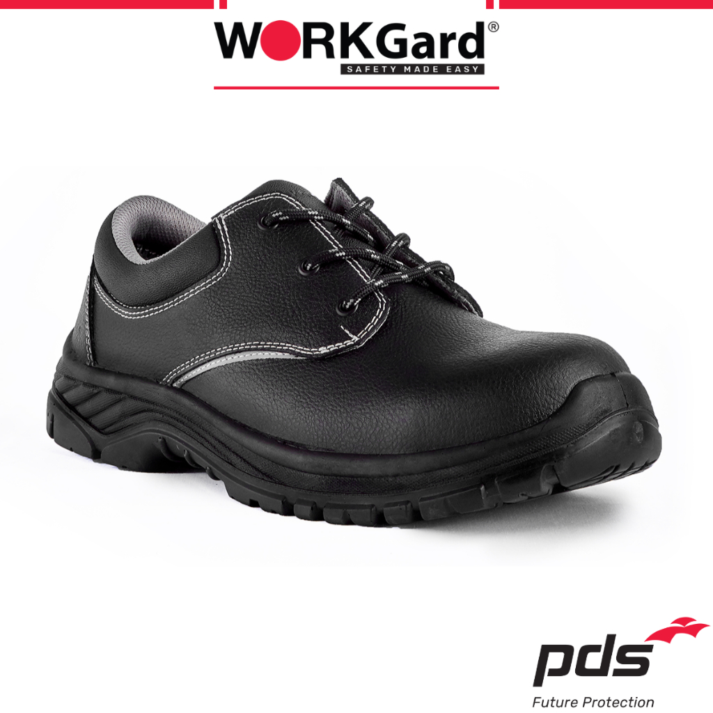 WORKGard Alpha-L Low Cut S1P Steel Toecap, Black Lightweight Split ...