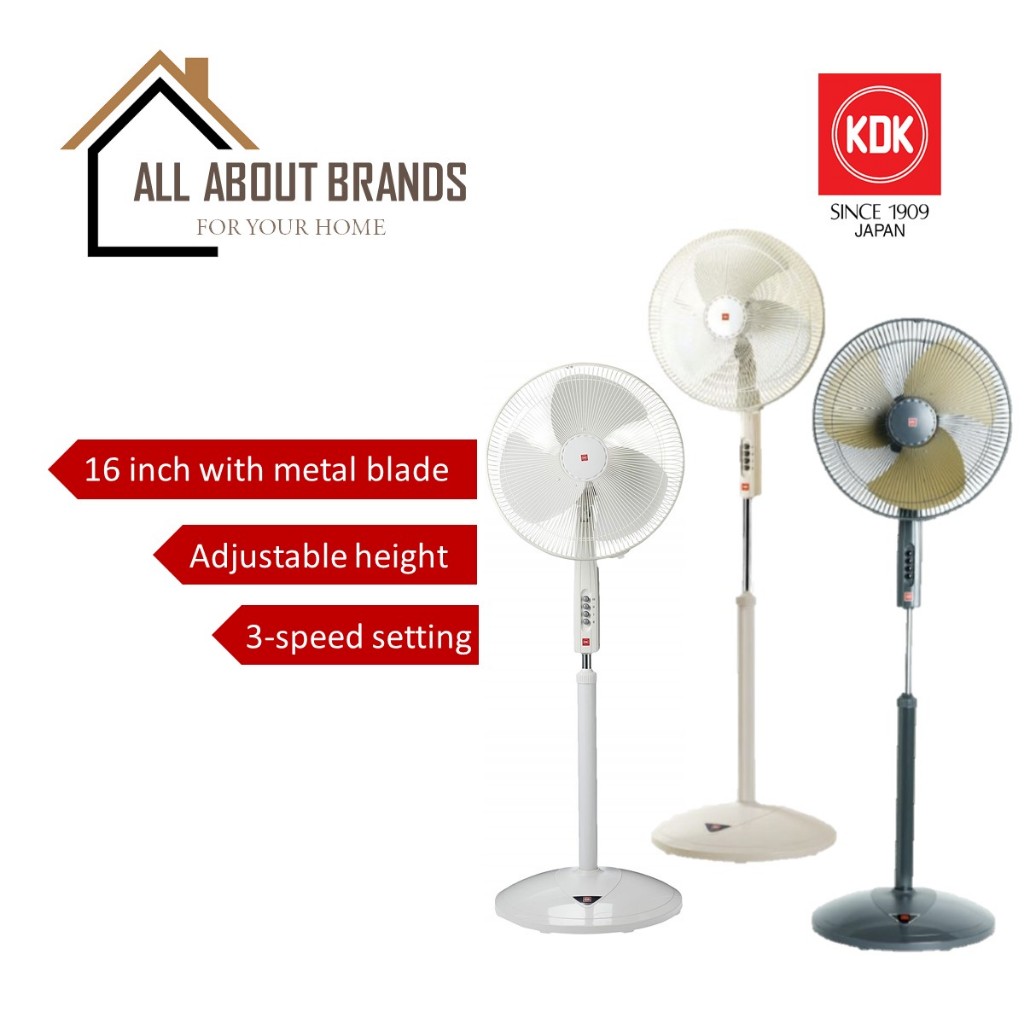 KDK P40US 16 inch Standing Fan with Metal Blades and adjustable height ...