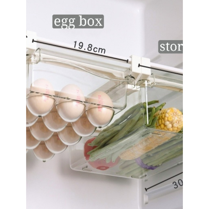 Fridge Organizer Refrigerator Drawers Egg Holder Freely Pullable Egg ...