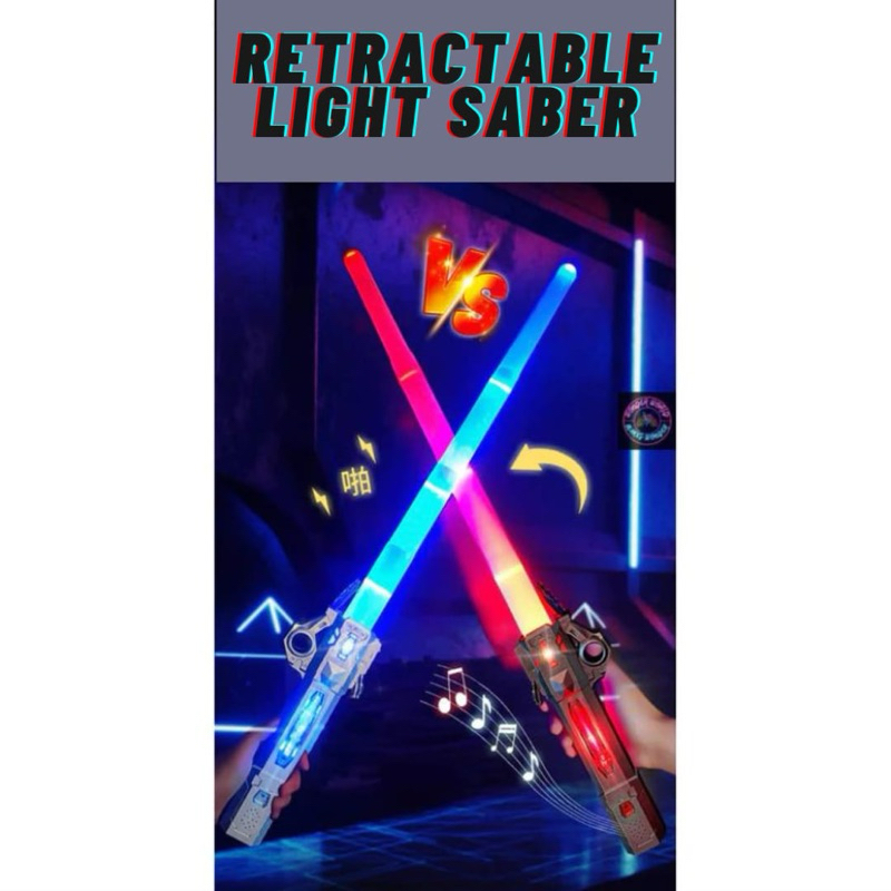 🌈SG Stock🌈 Lightsaber Colorful Laser Spinning Retractable Fun ...