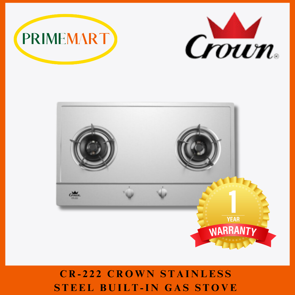 FREE INSTALLATION : CROWN CR-222 / CR-2 STAINLESS STEEL BUILT-IN GAS ...