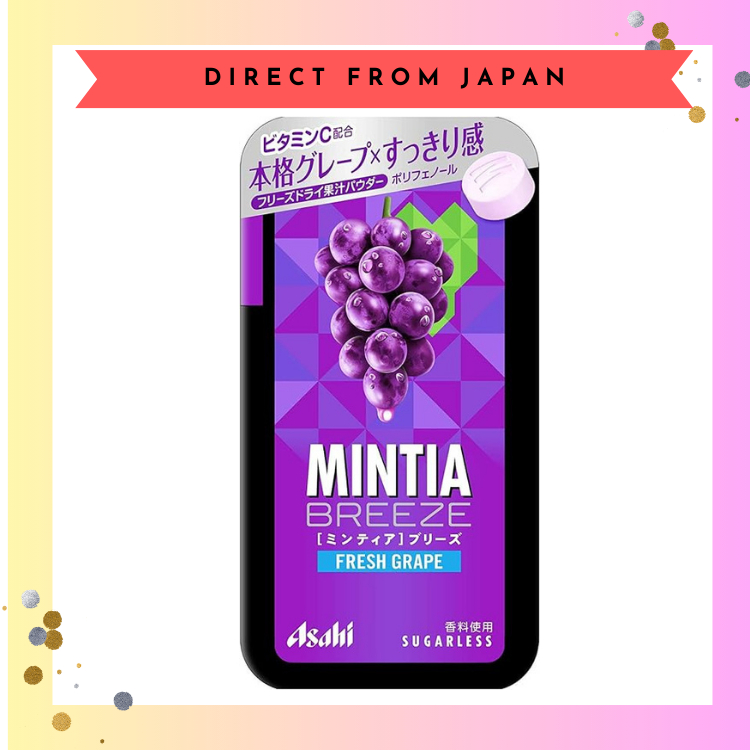 Asahi Mintia Breeze Fresh Grape Mints 30tablets [Japanese] | Shopee ...